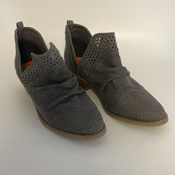 Report | Shoes | Report Gray Faux Suede Leather Diandra Perforated ...